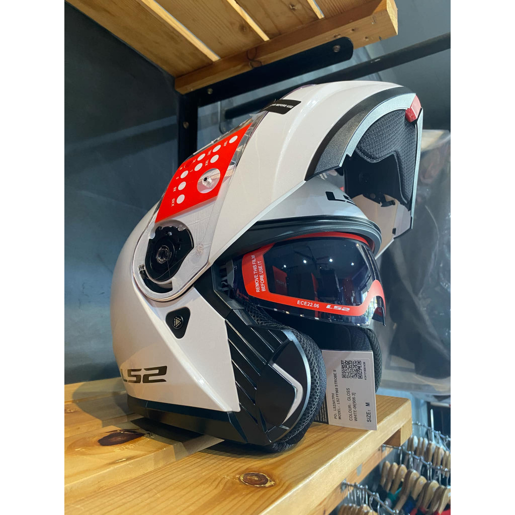 LS2 Strobe II Modular Helmet / Dual Visor / MoonCycle MotoShop | Shopee ...