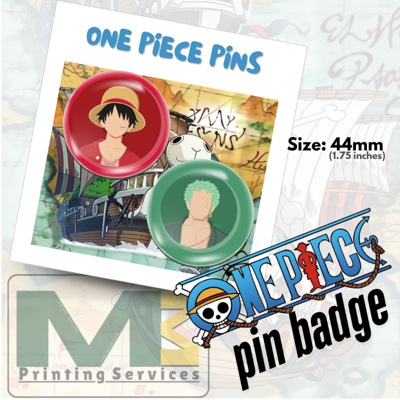 ONE PIECE BADGE TIN CAN BAG PIN JAPANESE ANIMATED MOVIES SERIES LUFFY ...