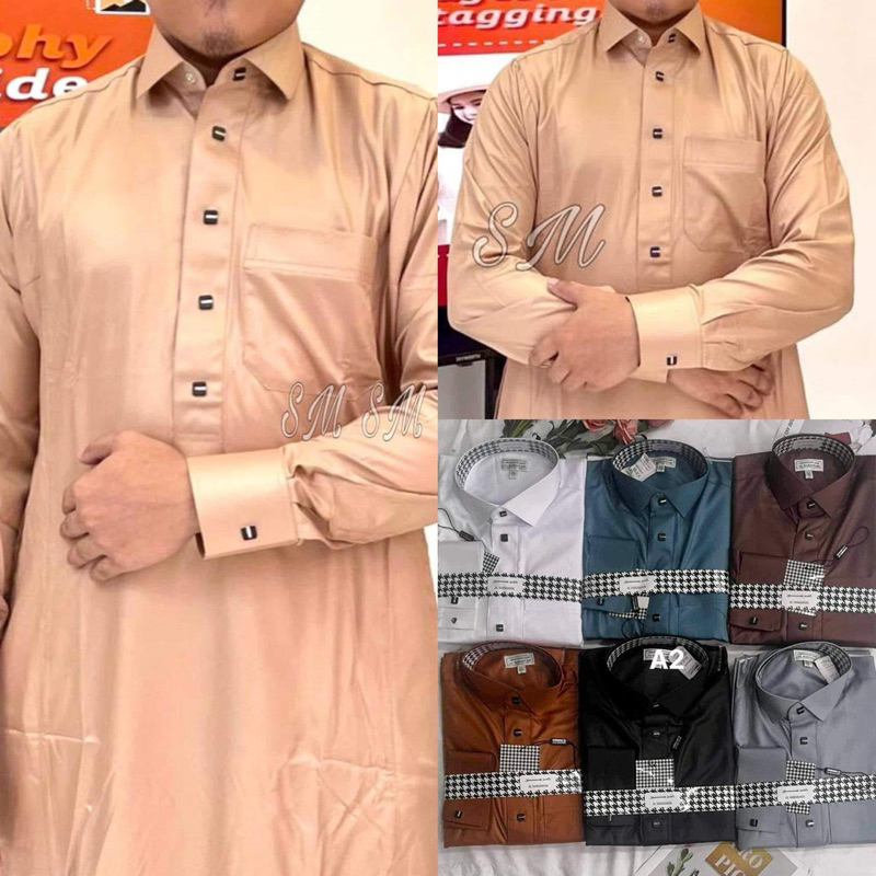 Al-Haramain Thobe Longsleeve for Adult-muslim men clothing | Shopee ...
