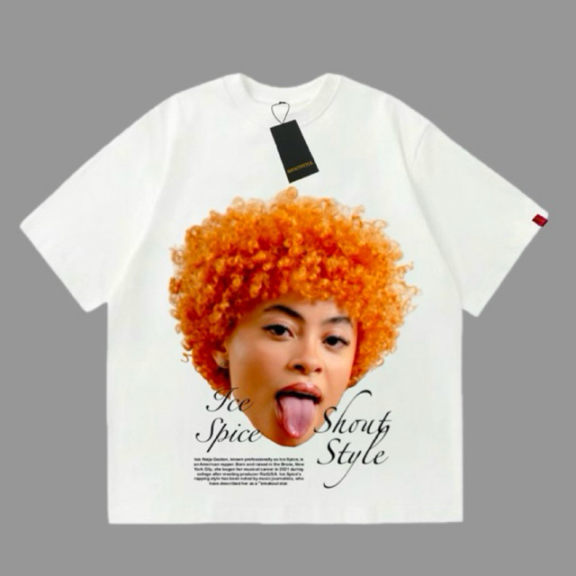 Ice spice oversized tee 250gsm 80% cotton 20% polyester LIMITED EDITION ...