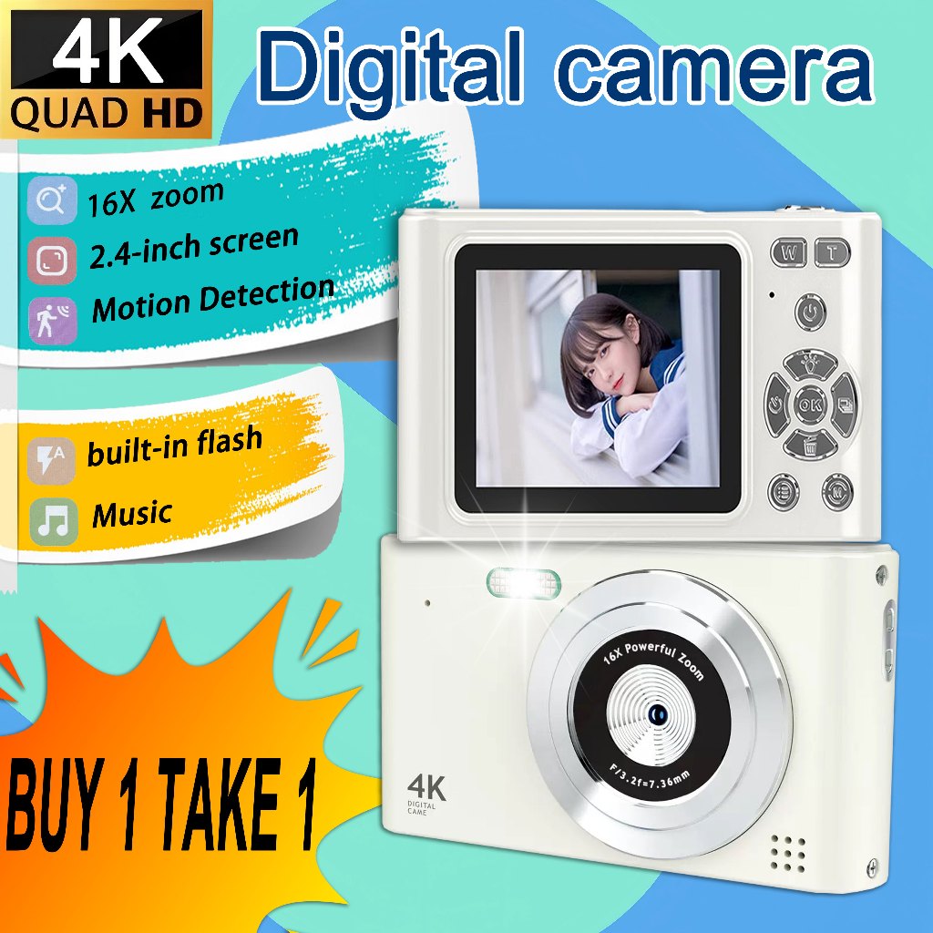BUY 1 TAKE 1 4K Portable Digital Camera For Photography CCD 50 ...