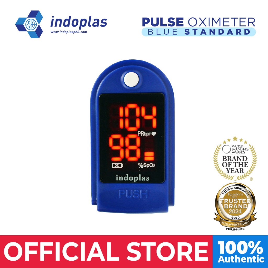 Indoplas Pulse Oximeter (Blue) - Standard | Shopee Philippines