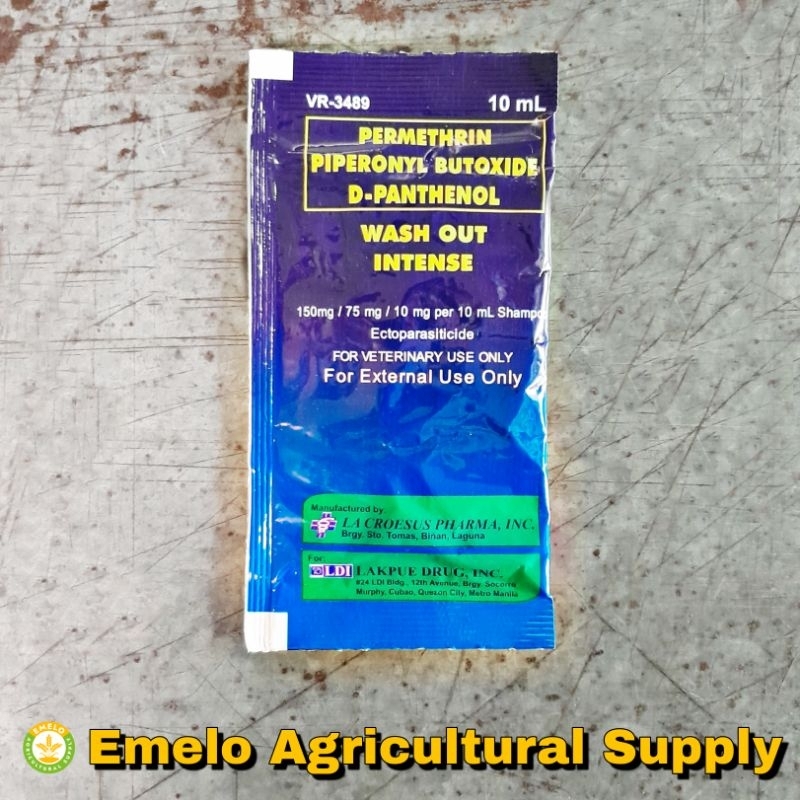 WASH OUT INTENSE (10mL) PERMETHRIN PIPERONYL BUTOXIDE D-PANTHENOL ...