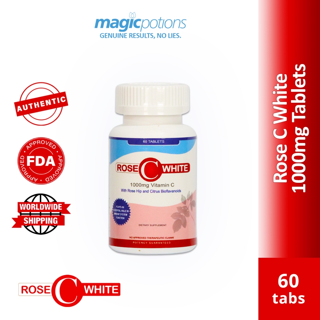 Rose C White Vitamin C 1000mg with Rose hips Extract - 60 tablets ...