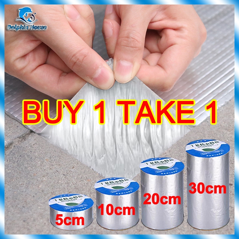 Waterproof Tape Aluminum Foil Butyl For Roof Leak Repair Wall Crack Fix ...