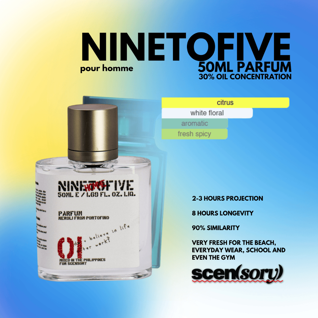 SCENSORY PARFUM "NINE TO FIVE POUR HOMME" 30% OIL CONCENTRATION ...