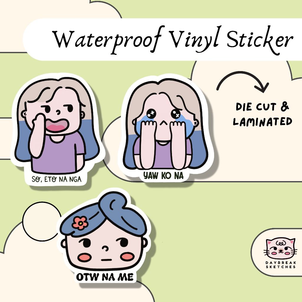 MOOD Stickers by Daybreak Sketches - Funny Laptop Die cut sticker matte ...