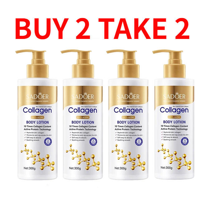 Buy 2 Take 2 SADOER Collagen Whitening Body Lotion Effective Permanent Wrinkle Anti Aging 300g ...
