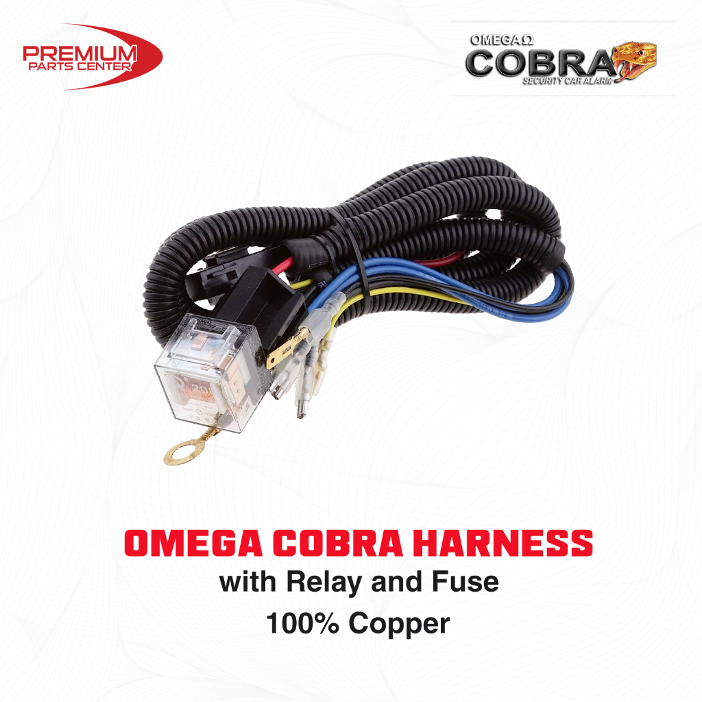 OMEGA Cobra Wire harness with relay and fuse 100% copper for Horn and ...