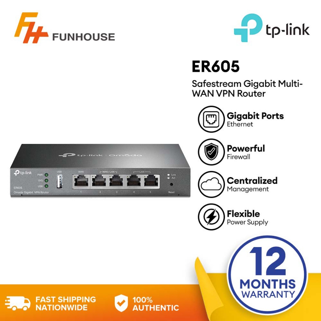 Funhouse | Tp-link ER605 safestream gigabit multi-WAN VPN router ...