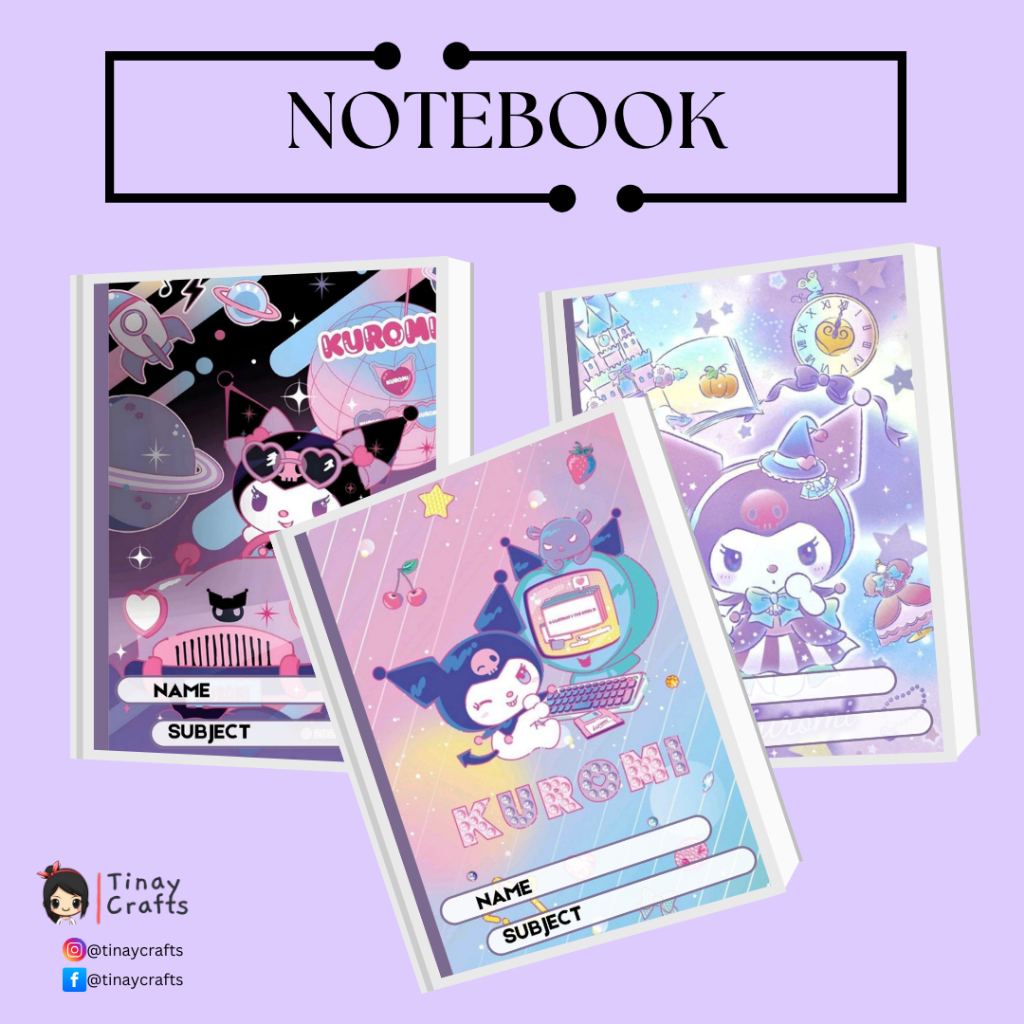 Custom Personalized Notebook – Cute, Kuromi, Sanrio Characters,Writing ...