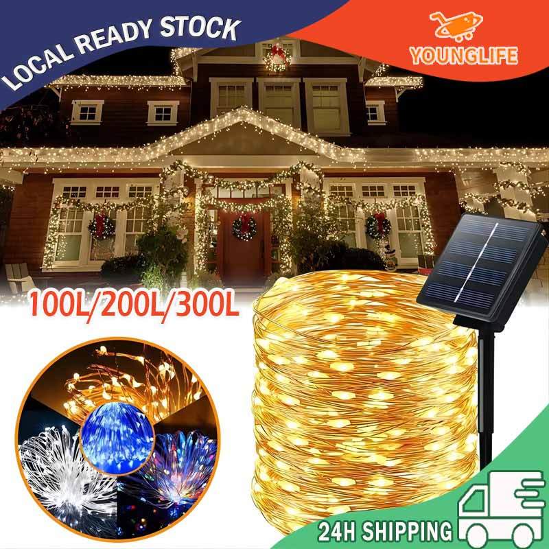 Solar LED Light String Outdoor Fairy Lights 8 Modes Waterproof ...