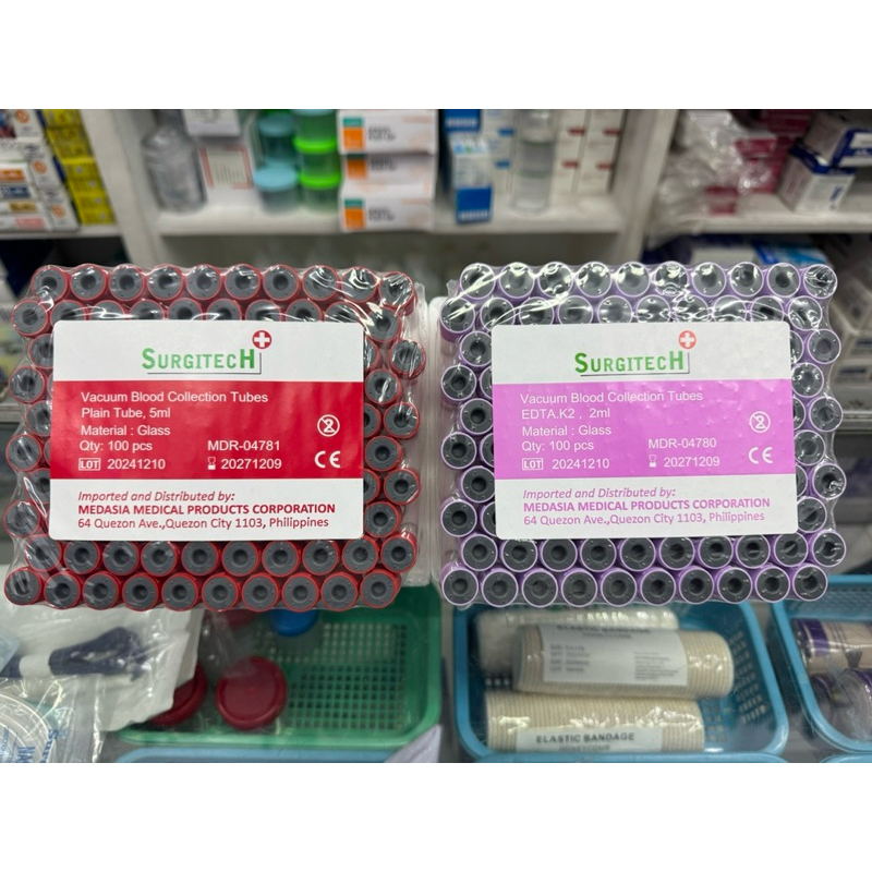 EDTA K2 2ml, Plain Red Top 5ml, Medical Blood Collection Tubes ...