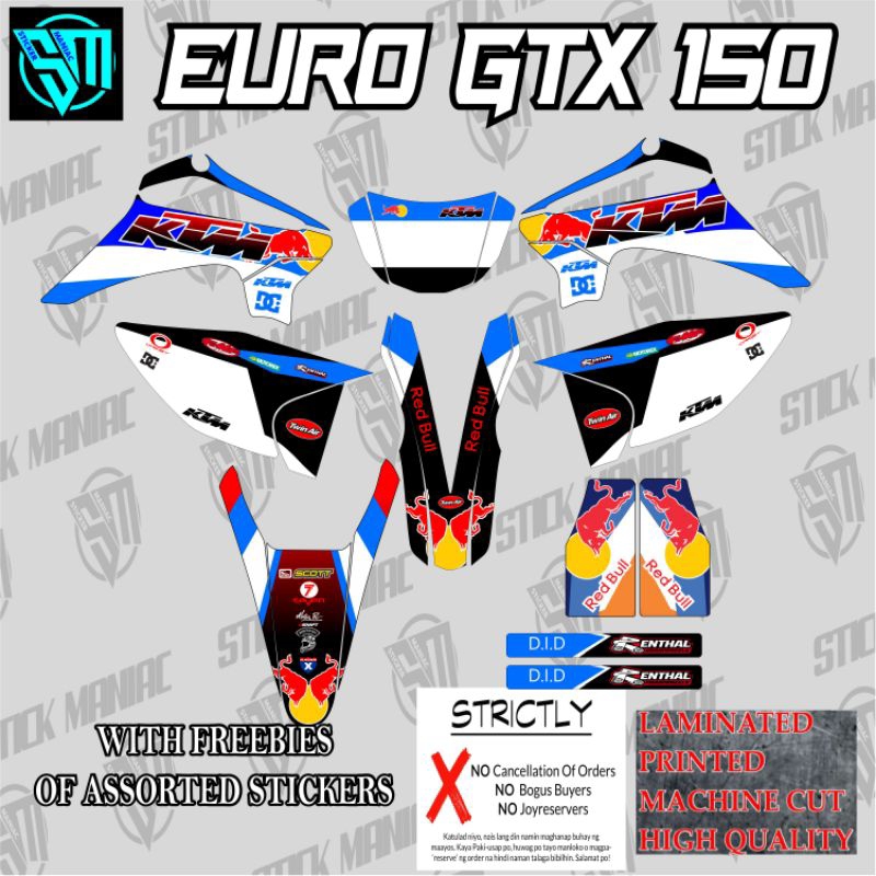 Euro gtx 150 costumized Laminated decals sticker | Shopee Philippines