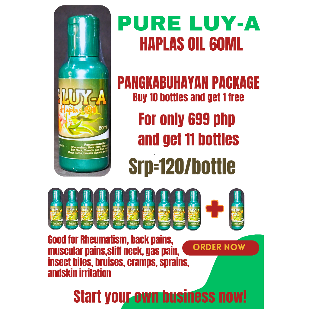 PURE LUY-A HAPLAS OIL 60ml | Shopee Philippines