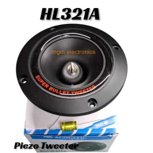 1pc. ACOUSTIC Super Piezo Bullet type Tweeter HL321A black, with free ...