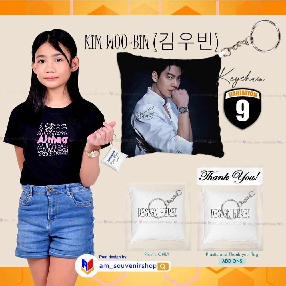 Kim Woo Bin ( 김우빈 ) Pillow Keychain - Available at AM Souvenir Shop ...