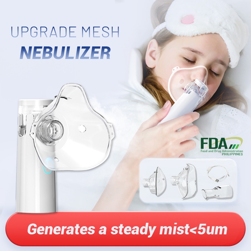 Mesh Nebulizer Machine Handheld Rechargeable Asthma Kid Adult Safe ...