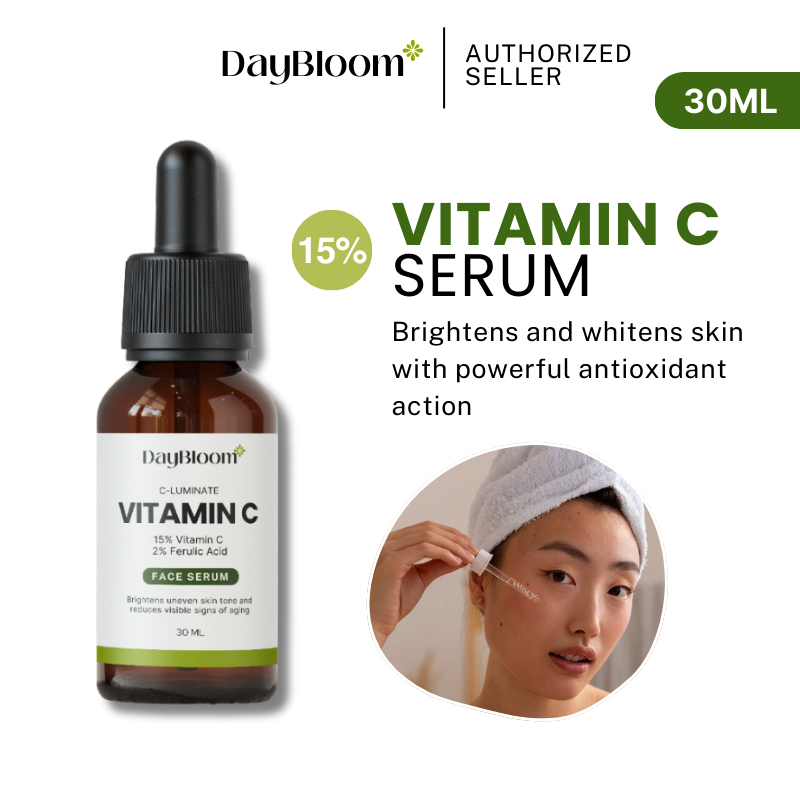 DAYBLOOM 15% Vitamin C + 2% Ferulic Acid C-Luminate Whitening Face ...