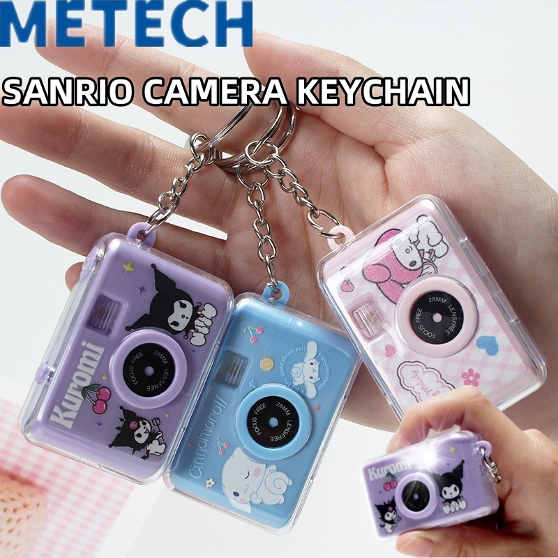 Cute Kuromi Cinnamoroll Luminous Camera Pendant Keychains Sanrio ...