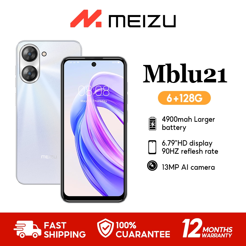 MEIZU Mblu 21 Smartphone 12+128GB(6+6GB) 13MP Camera 6.79"HD Screen [1 ...