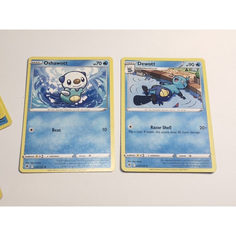 Oshawott & Dewott Set - Non holo-Near Mint | Shopee Philippines