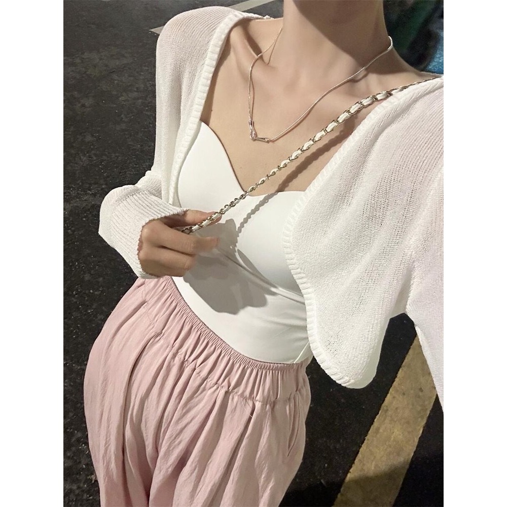 AAA Knitted Bolero Tops For Women Long Sleeve Casual Crop Tops Blazer ...