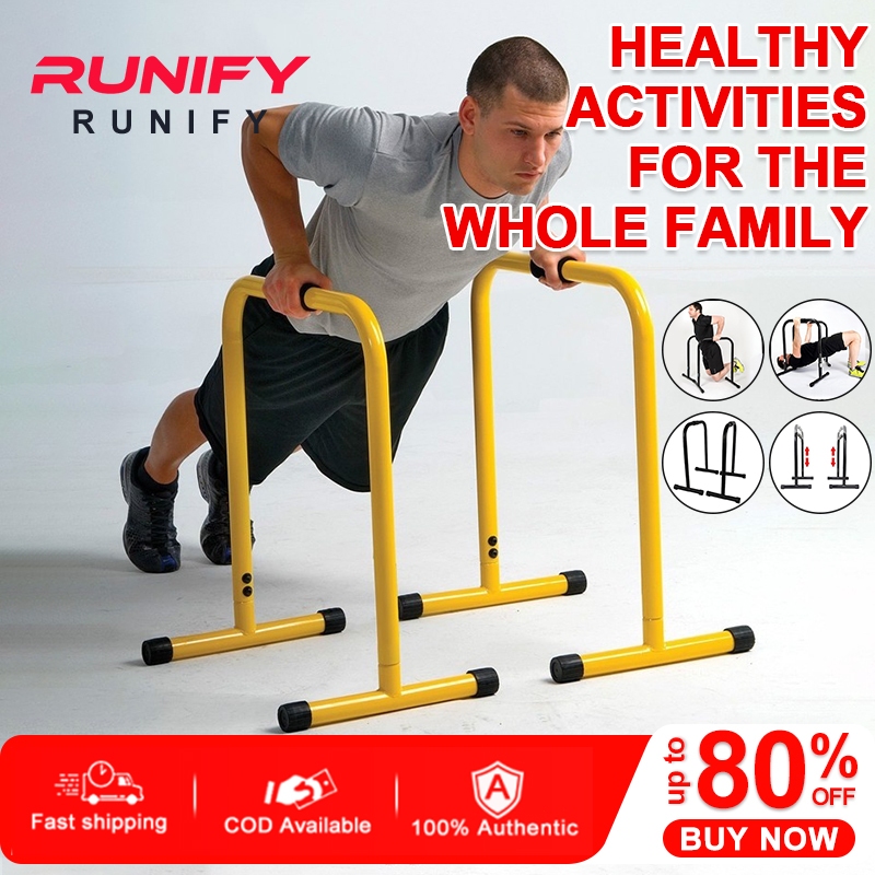 Parallel Bars Physical Therapy Indoor Parallettes Pair Push Up Dip Bar ...