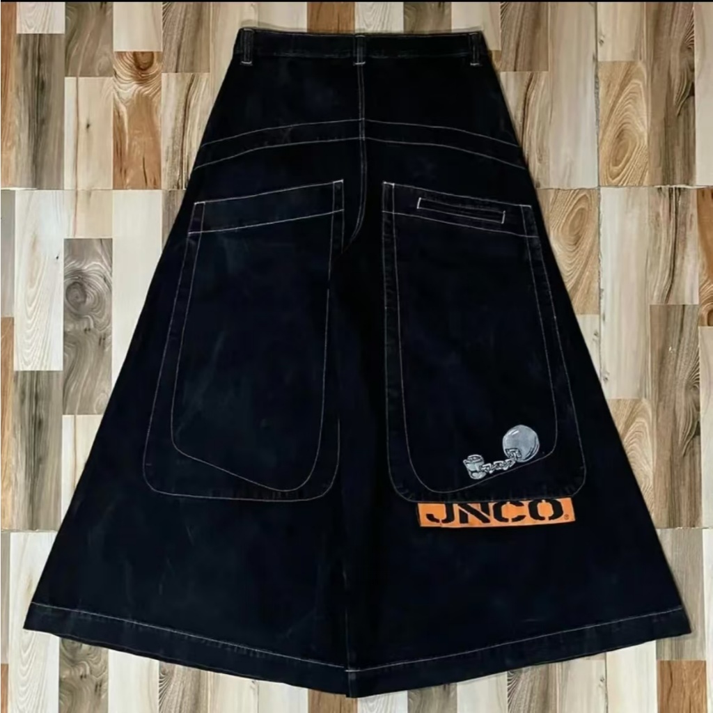 YK Jeans Streetwear Big Pocket Oversized Pants Hip Hop Letter Graphic ...