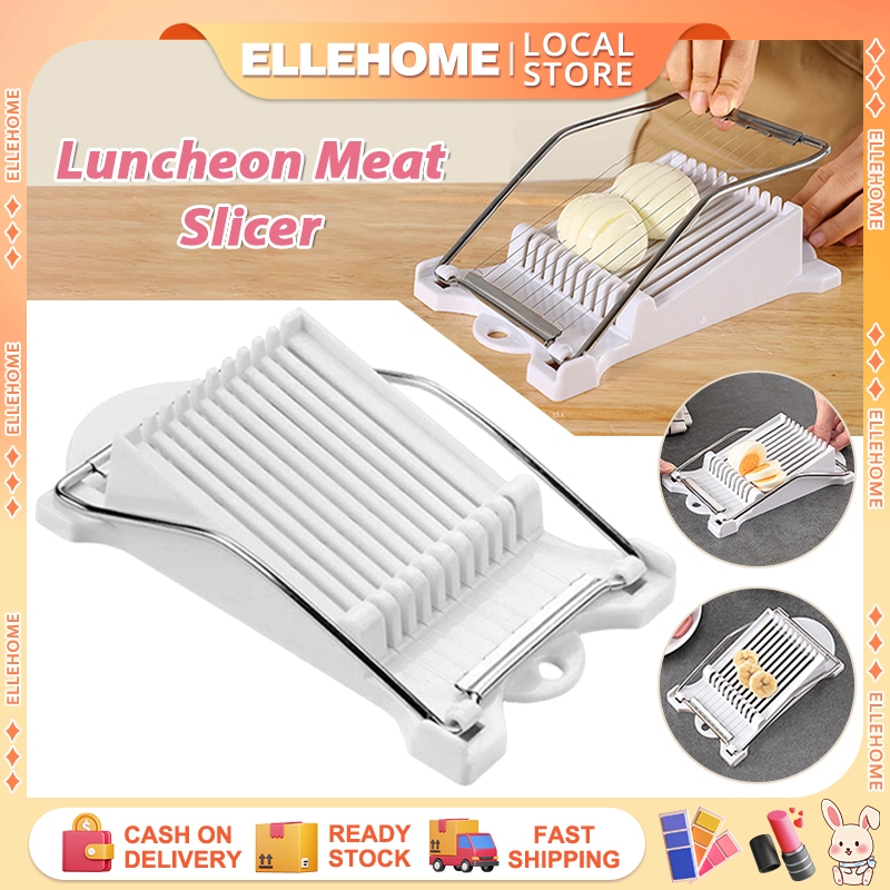 Luncheon Meat Slicer Stainless Steel Food Cutter with 10 Wires Kitchen ...
