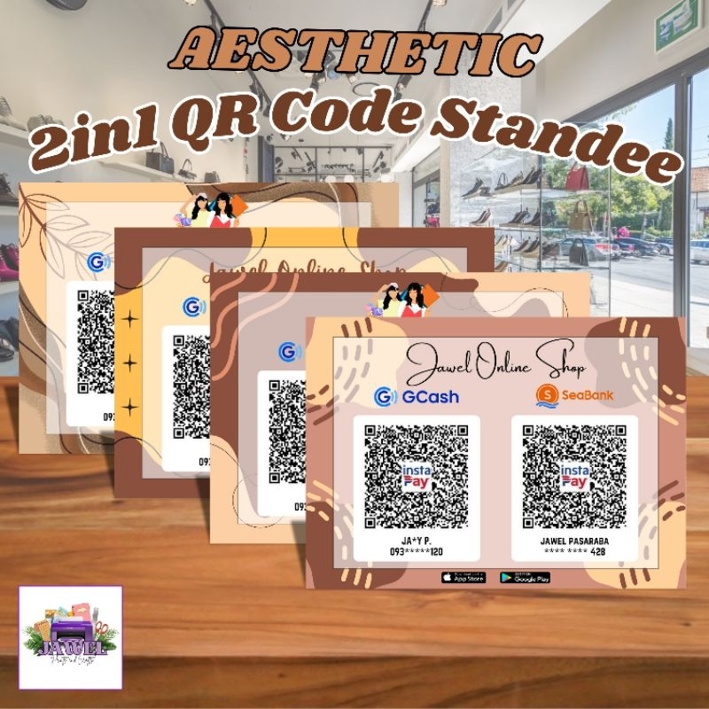 Customize Aesthetic 2in1 QR Code Standee | Shopee Philippines