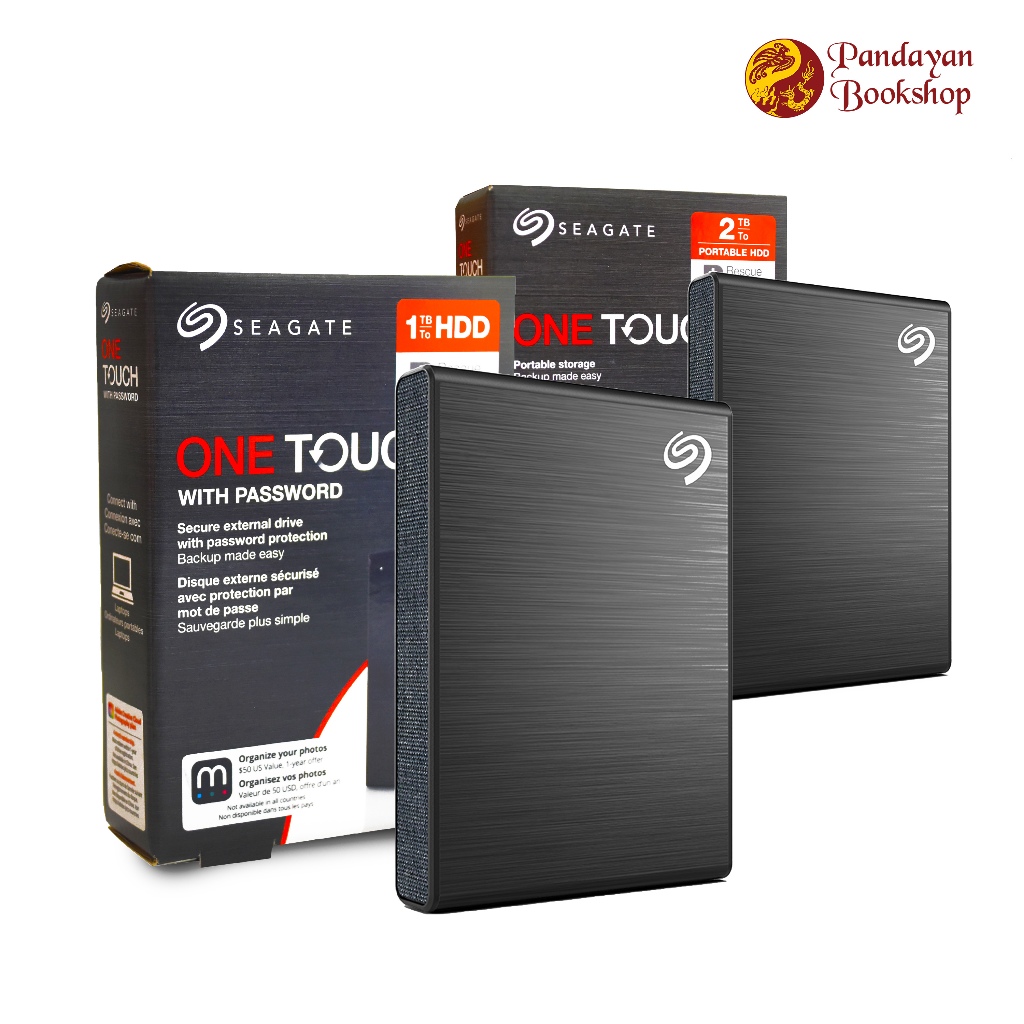 Seagate One Touch With Password Portable Hard Drive + Rescue (Data ...