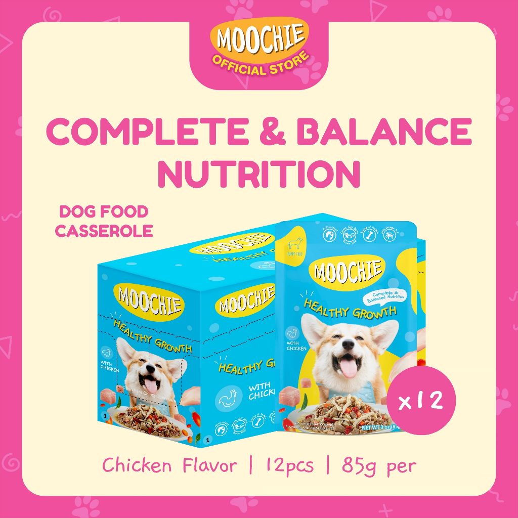 Moochie Value Box Wet Dog Food Casserole Healthy Growth Chicken Flavor ...