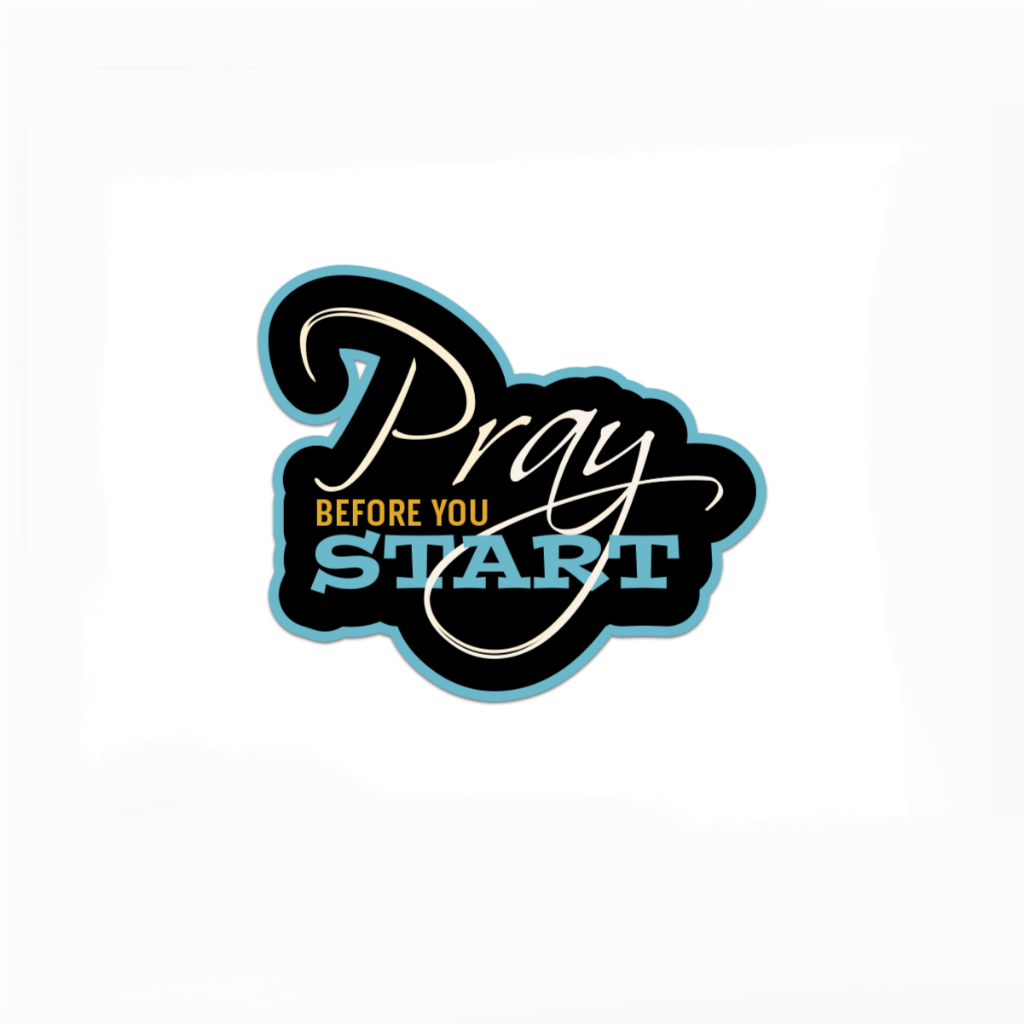 Pray Before You Start Bible Verse Waterproof Sticker for Tumbler ...