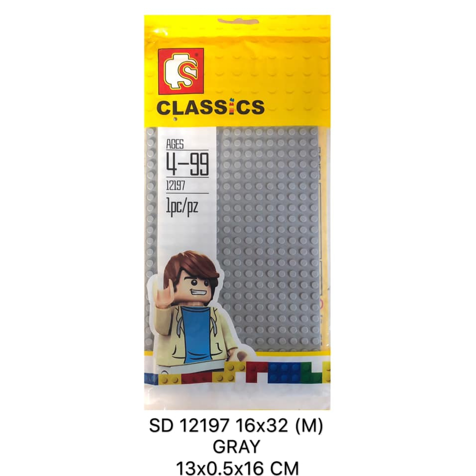 BRICKS BASE PLATE M SD-12197 16X32 GRAY | Shopee Philippines