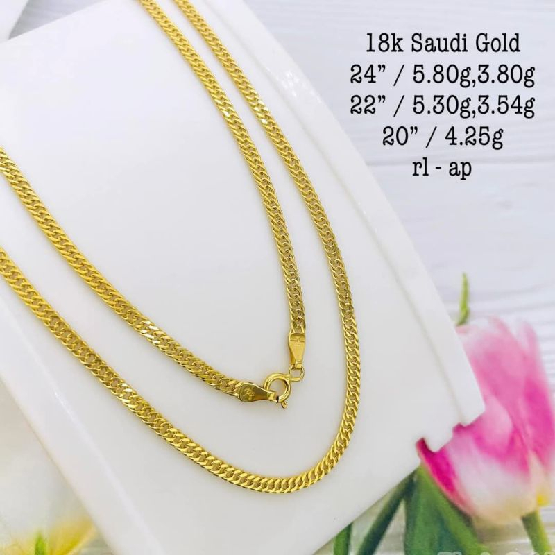PAWNABLE REAL 18K SAUDI GOLD JAPAN STYLE CHAIN | Shopee Philippines