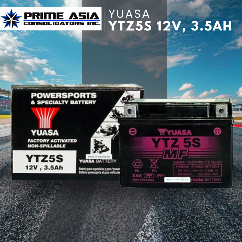 YUASA YTZ5S 12V, 3.5AH MAINTENANCE FREE FULLY SEALED | Shopee Philippines