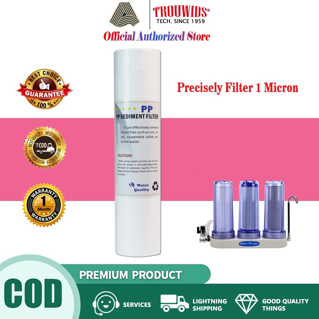 PP Sediment Filter Water Purifier Filter 10"SL 1 Micron Water Filter Cartridge | Shopee Philippines