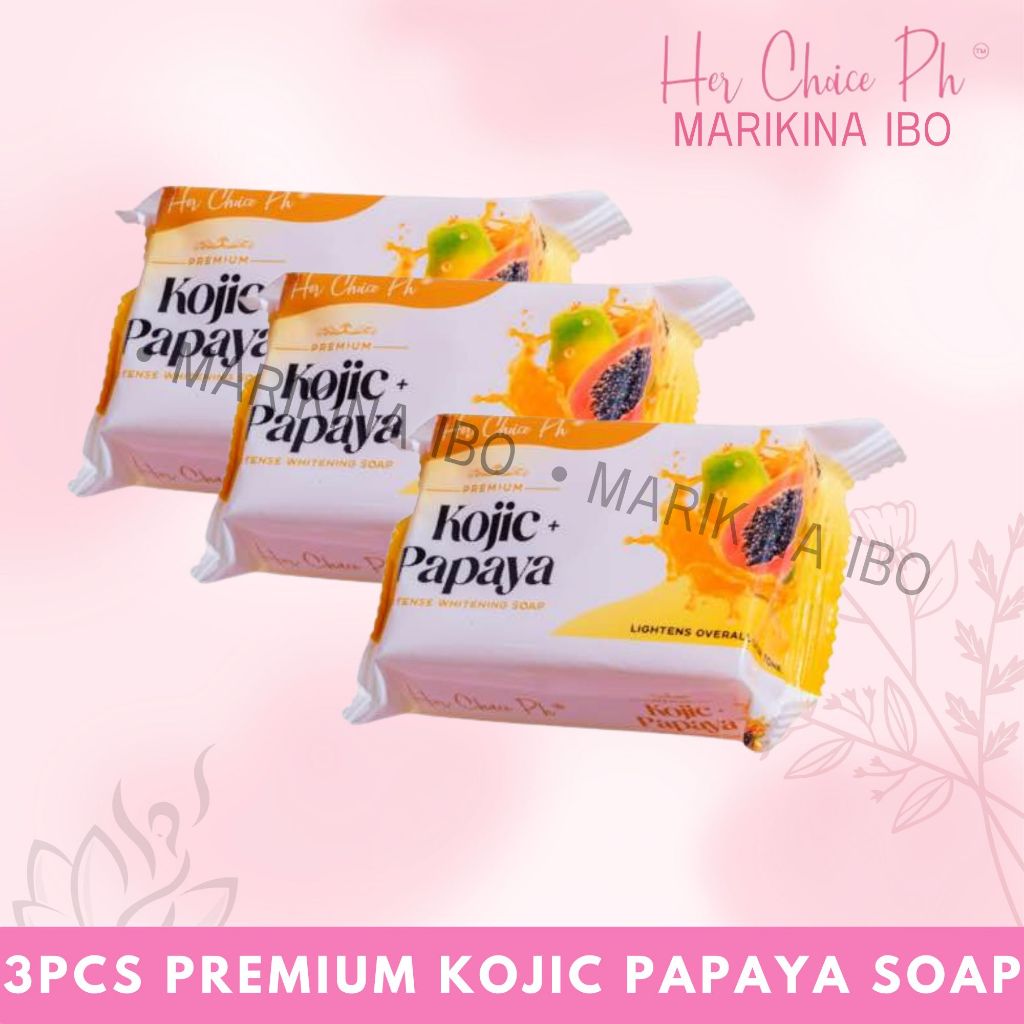 3 PCS Premium Kojic Papaya Soap 120g - FDA Approved | Shopee Philippines