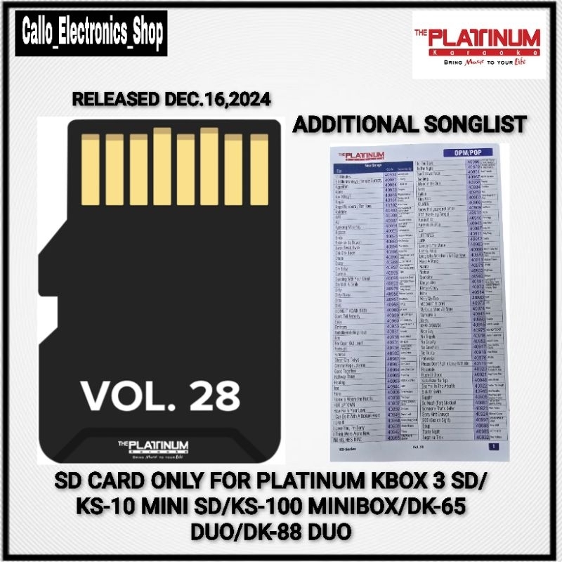Platinum SD Card Volume 28 For Platinum DK-88 DUO/DK-65/KS-10 MINI/KS-100/KBOX 3 | Shopee ...