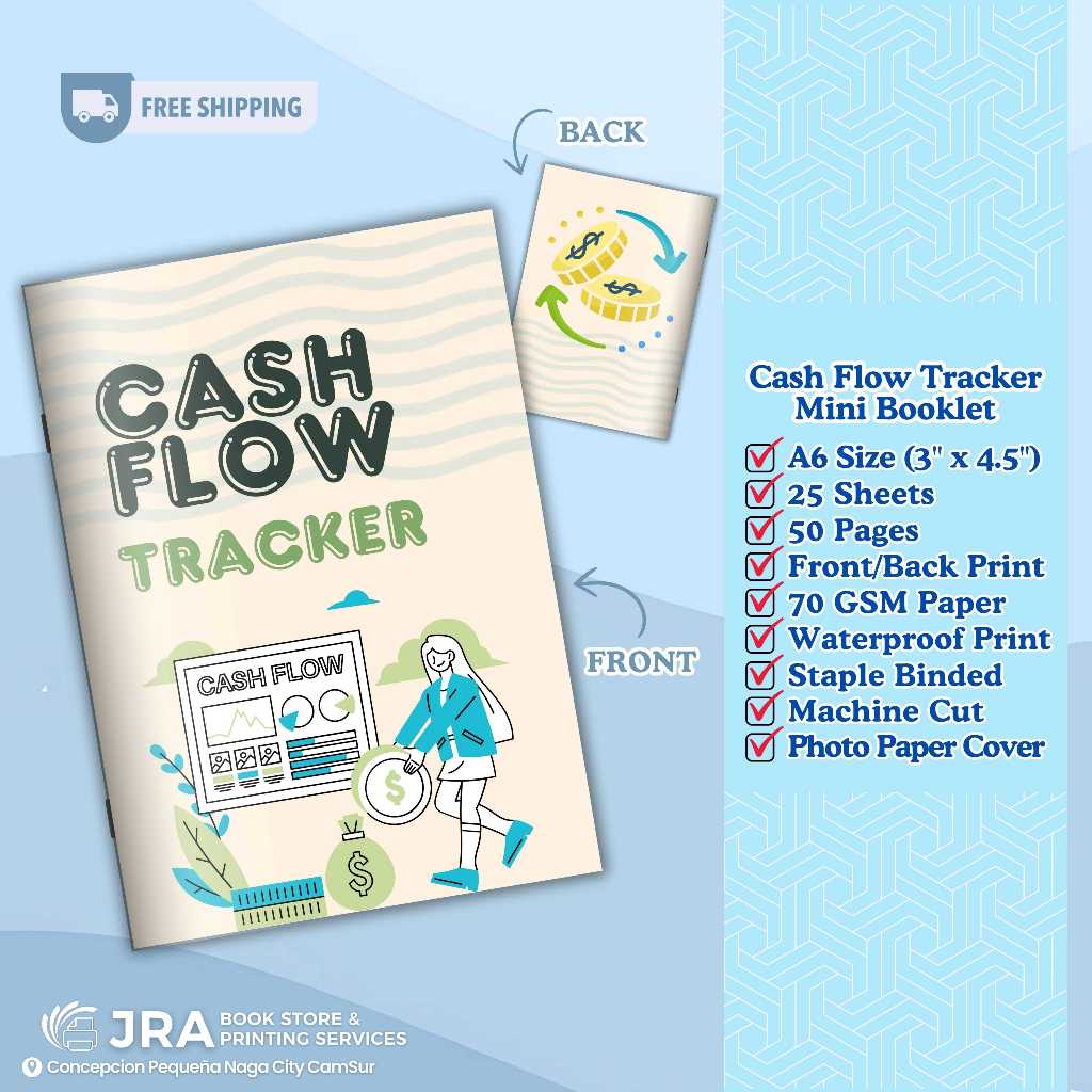 A6 Cash Flow Tracker Pocket Size Stapled Booklet 25 Sheets (50 Pages ...