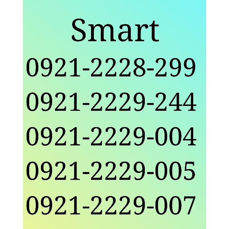2.1x SMART TNT SPECIAL VANITY SIM | Shopee Philippines