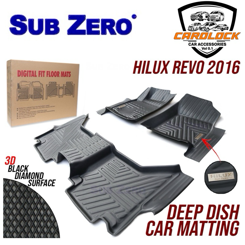 Toyota Hilux Revo Conquest GRS 2016 - 2025 Premium Matting Sub Zero ...