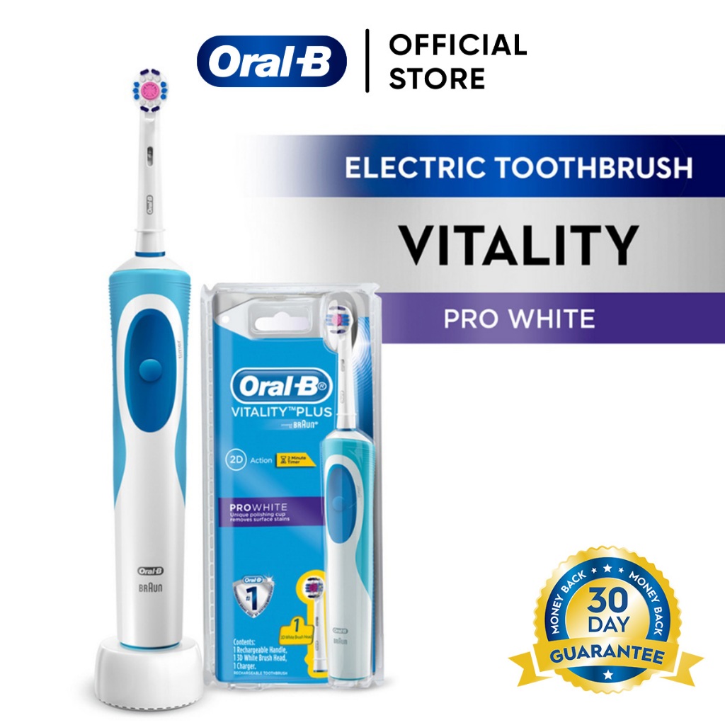[100% Authentic] Oral-B Vitality 3D White Electric Toothbrush Handle ...