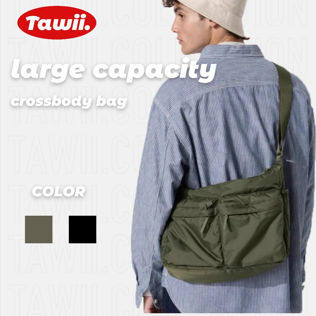 Tawii. Unisex Shoulder bag Large Capacity Crossbody Bag Multi ...