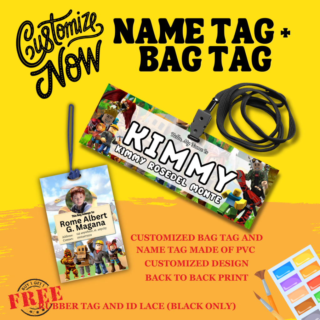 Customized PVC Name tag and Bag Tag( back to back print) with free ...