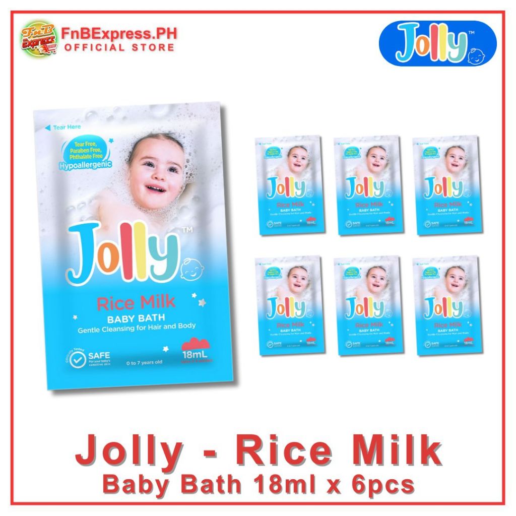 Jolly Rice Milk Baby Bath 18ml (Pack of 6's) | Shopee Philippines