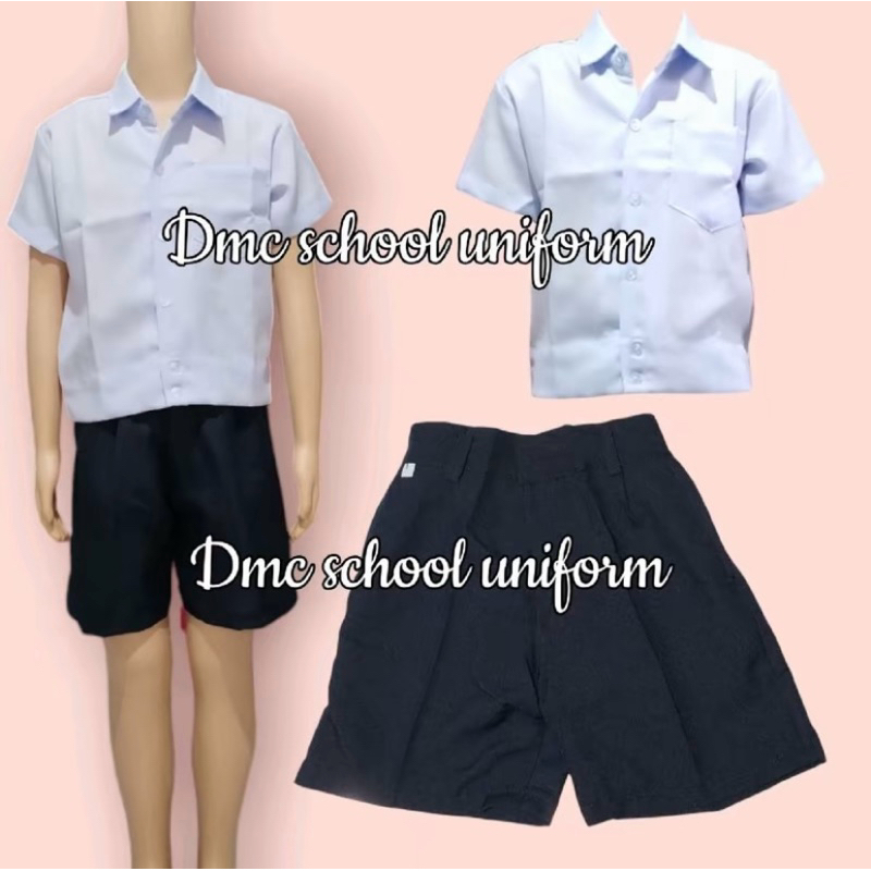TERNO NAVY BLUE SHORT AND POLO SCHOOL UNIFORM | Shopee Philippines