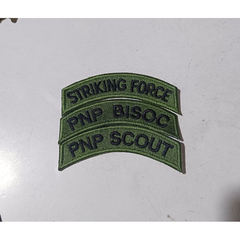 STRIKING FORCE, PNP BISOC, PNP SCOUT PATCH | Shopee Philippines