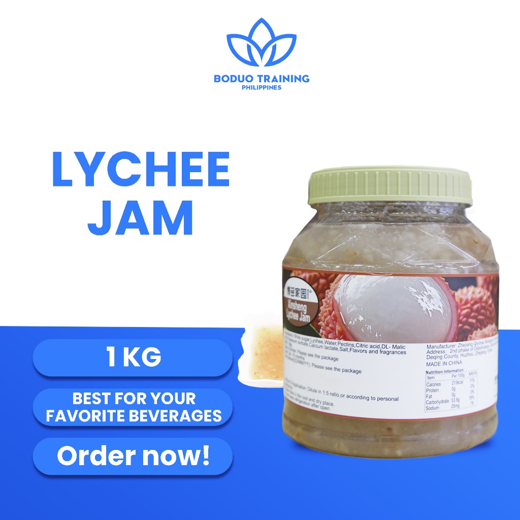 Lychee Jam for fruit tea with Lychee Chunks/Milk Tea/Smoothie/Bread ...